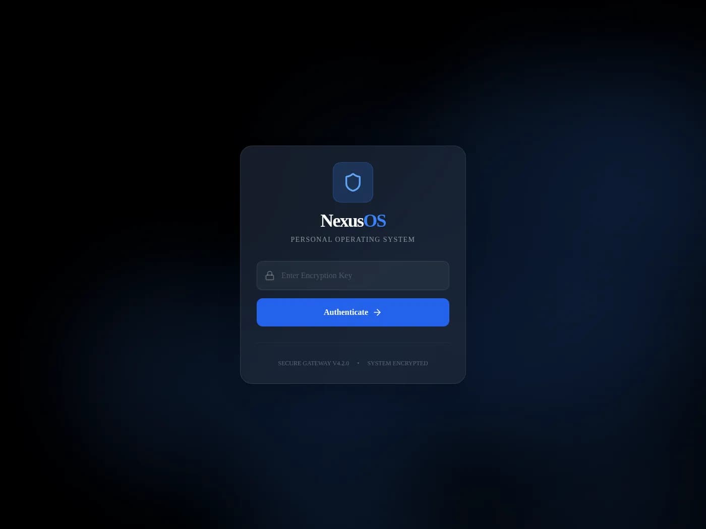 NexusOS Personal Dashboard