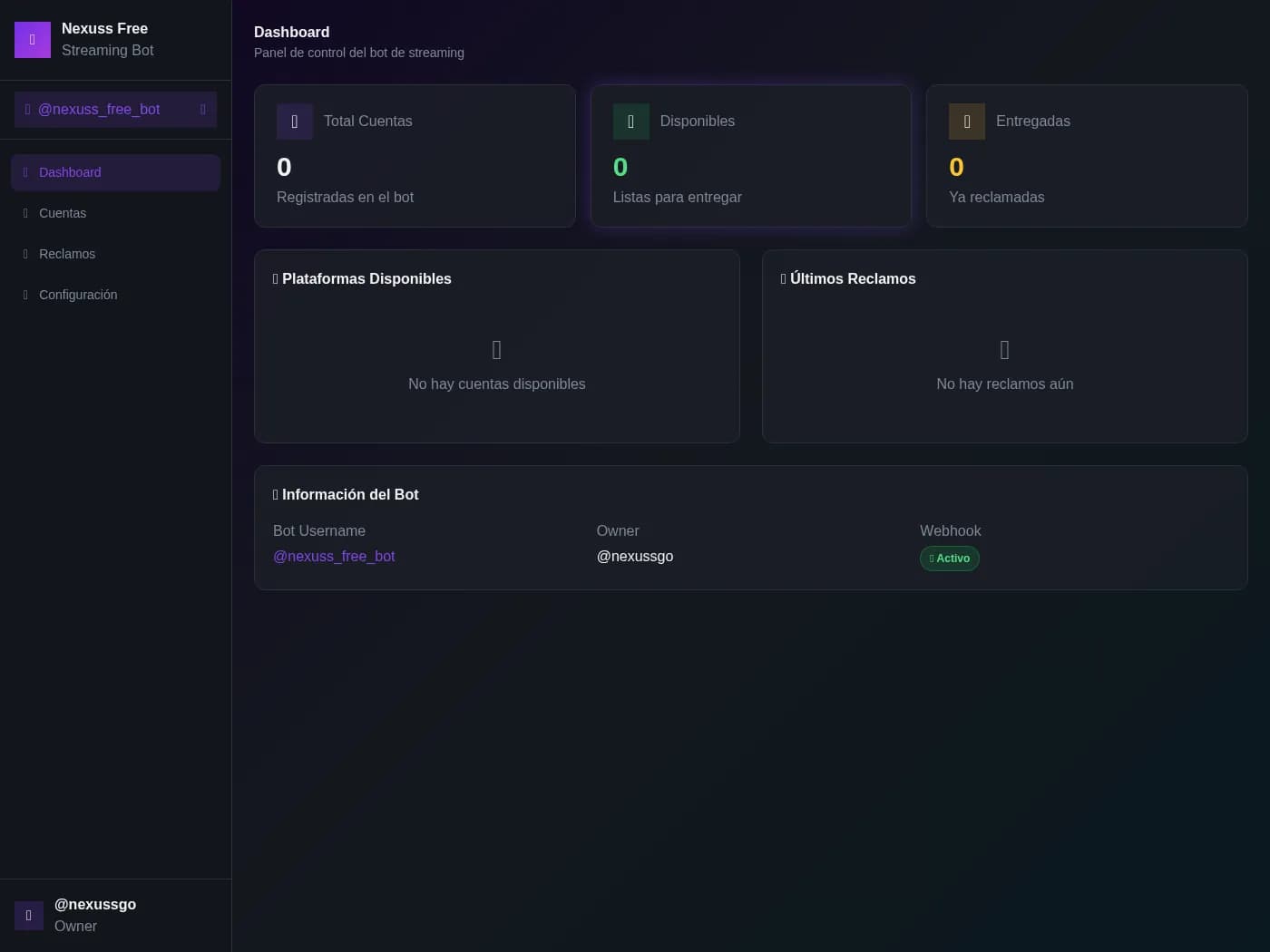 Nexuss Streaming Bot