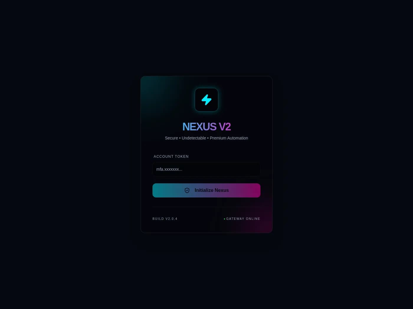 NexusV2 Selfbot Dashboard