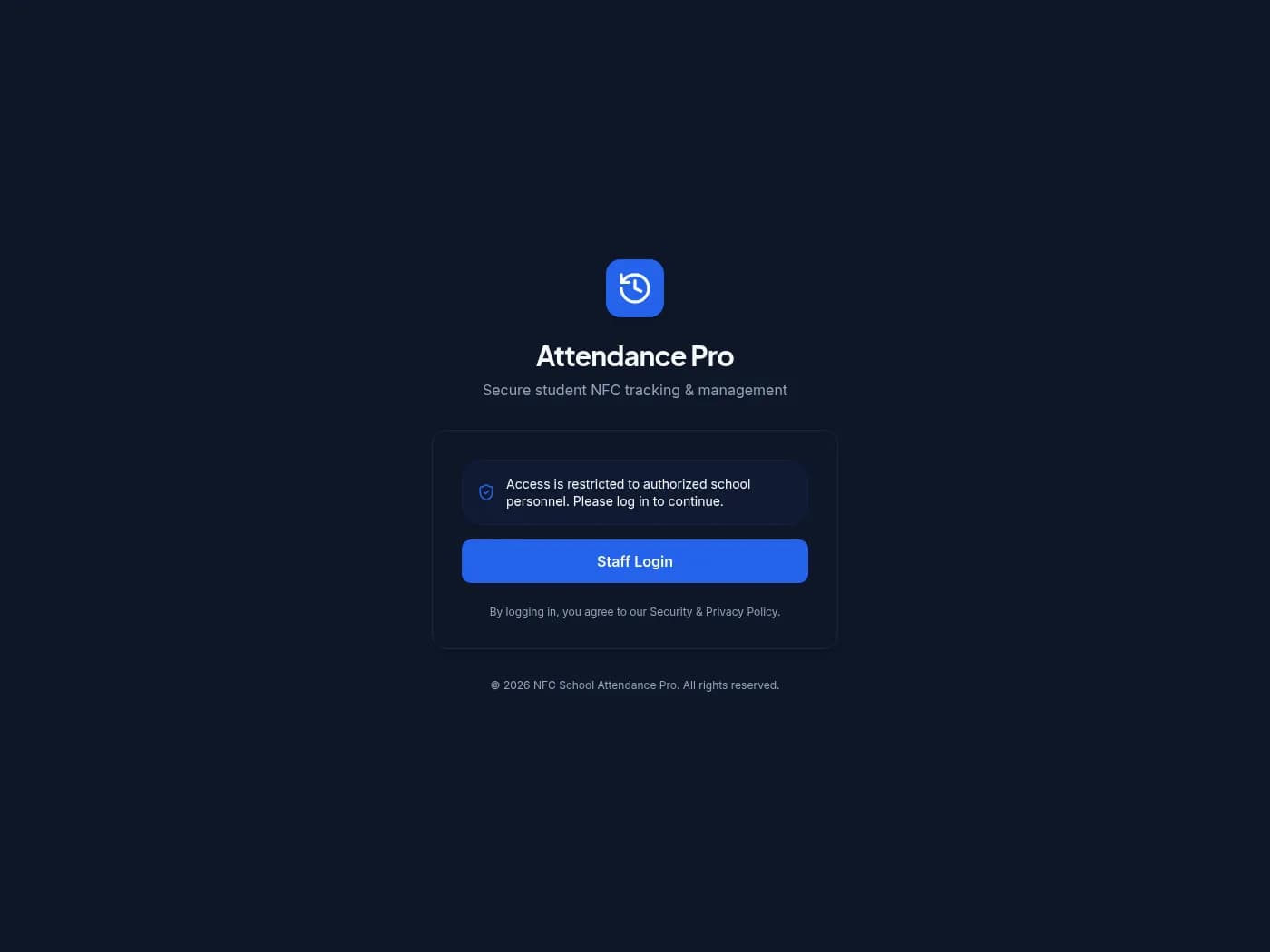 NFC School Attendance Pro