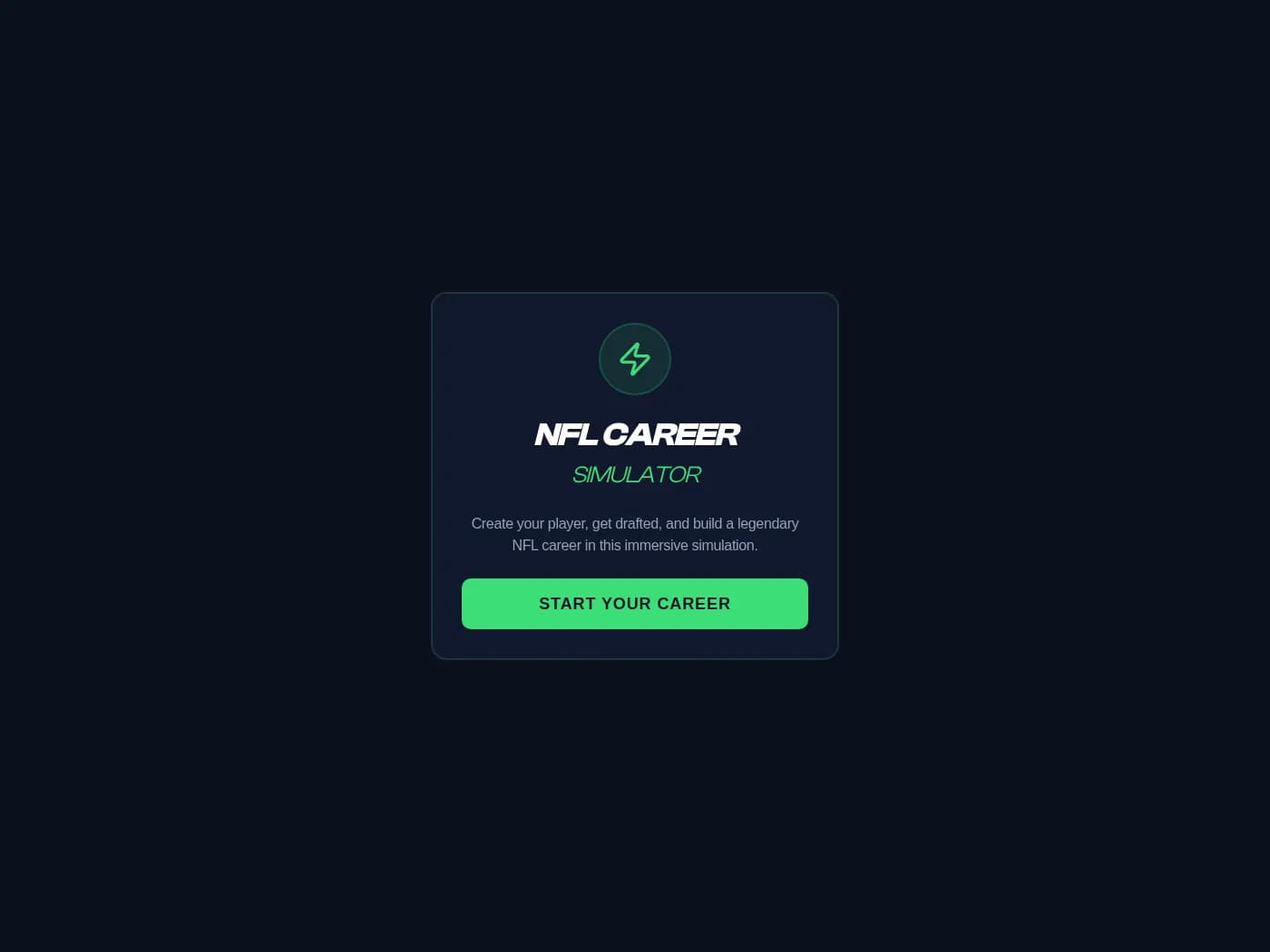 NFL Career Simulator