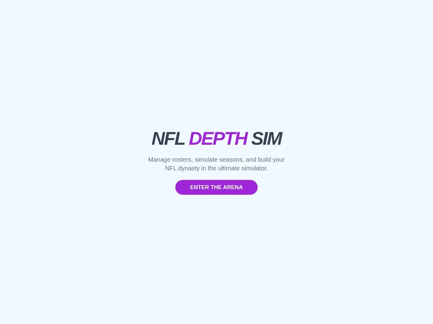 NFL Depth Chart Simulator