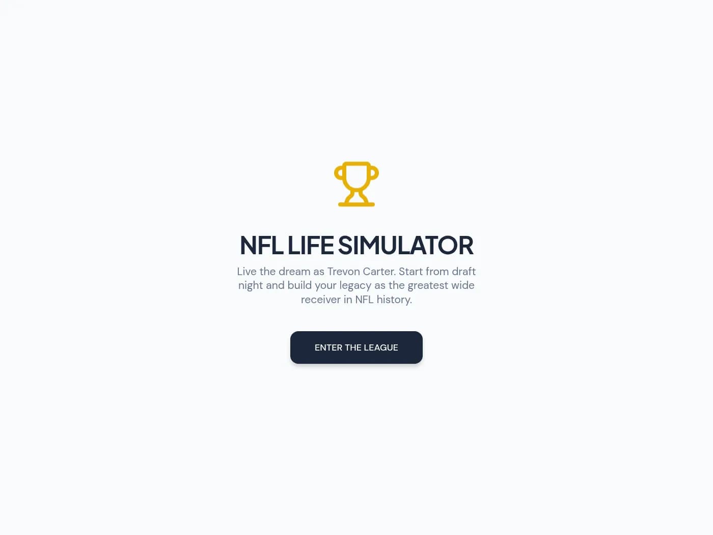 NFL Life Simulator