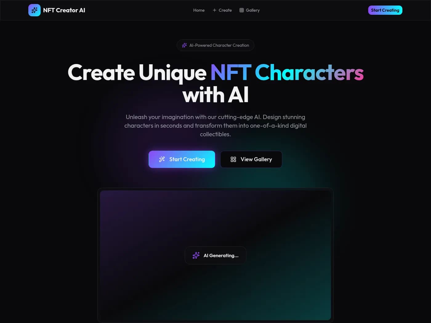 NFT Character Creator AI