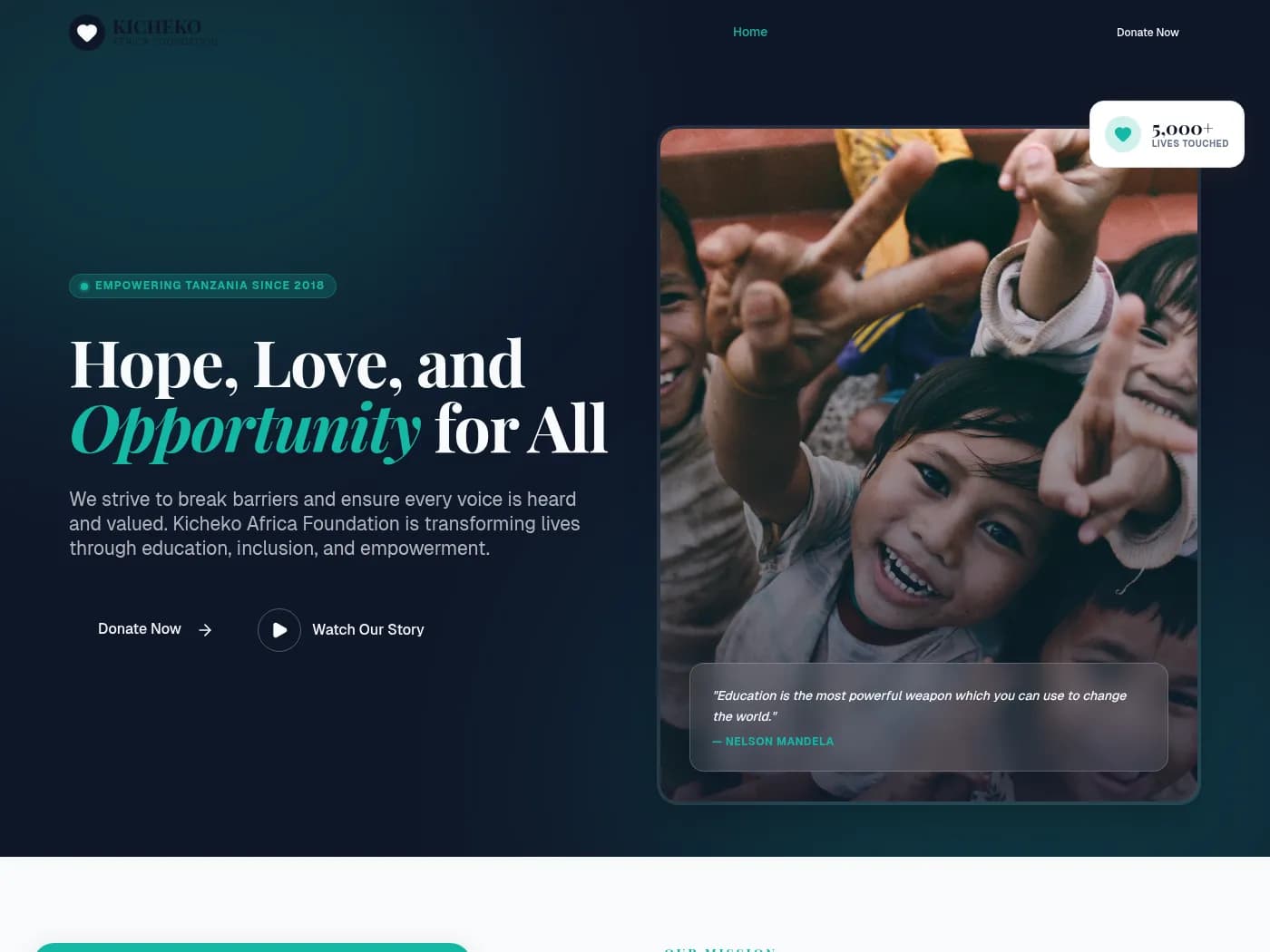 Kicheko NGO Web Redesign