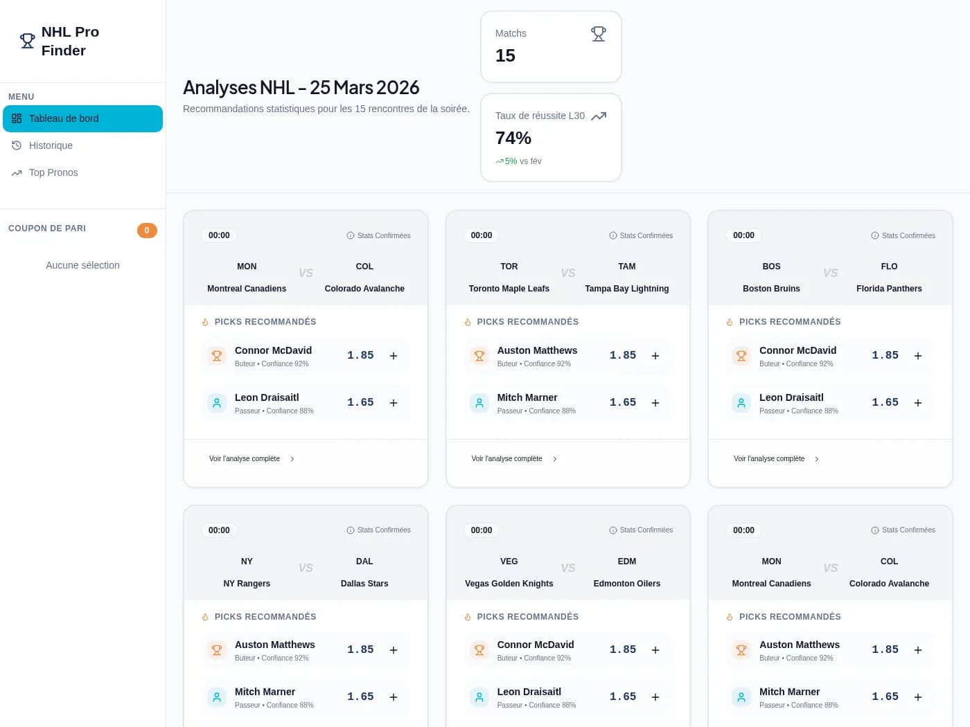 NHL Bet Finder Pro