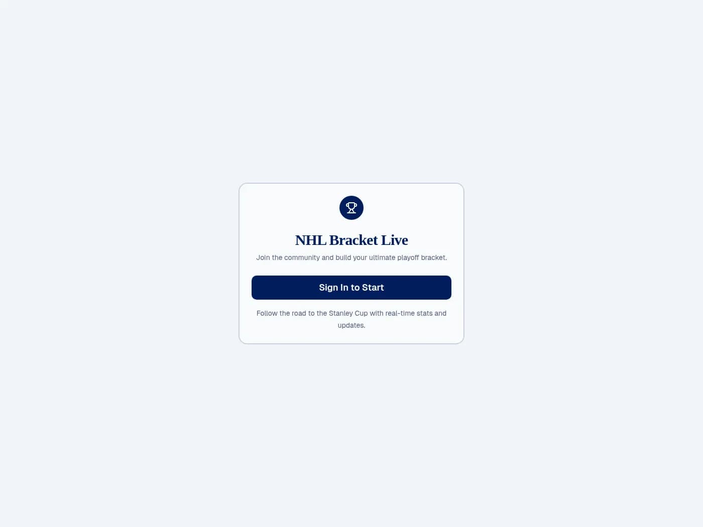 NHL Bracket Live