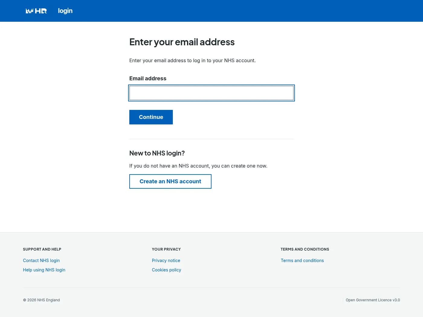 NHS Login Portal