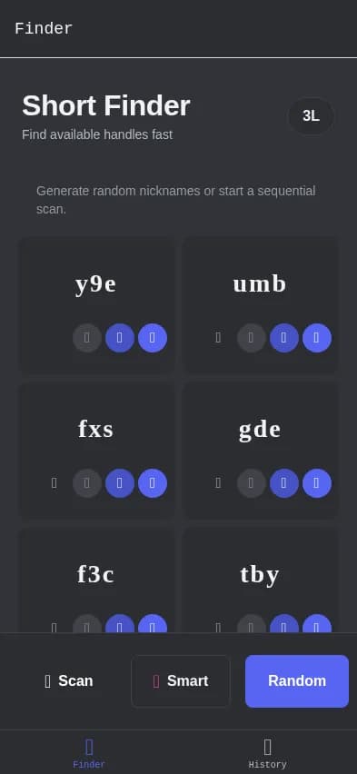 3Letter Nickname Finder