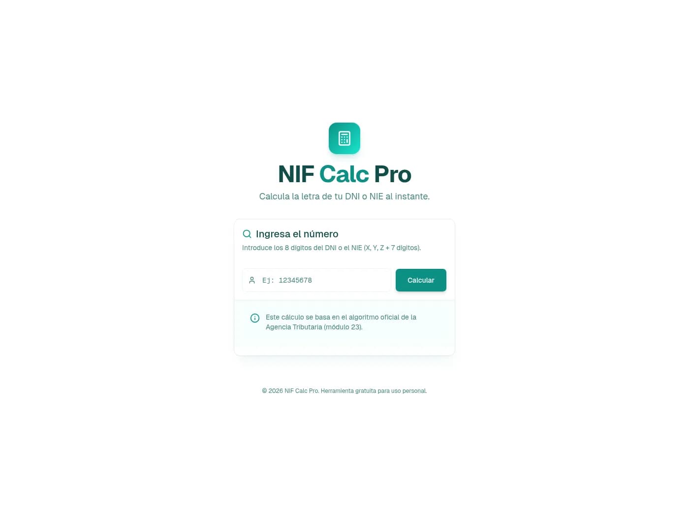 NIF Calculator App
