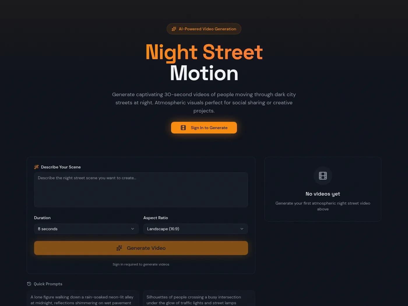 Night Street Motion