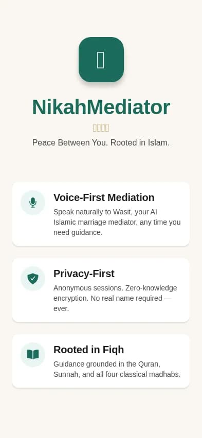 NikahMediator AI Mediation App