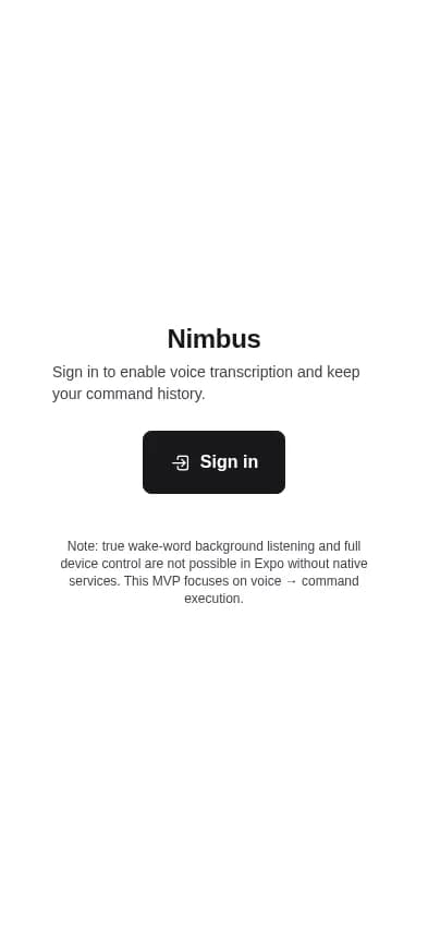 Nimbus Voice Assistant