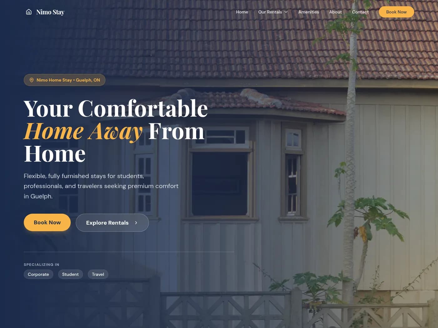 Nimo Stay Website