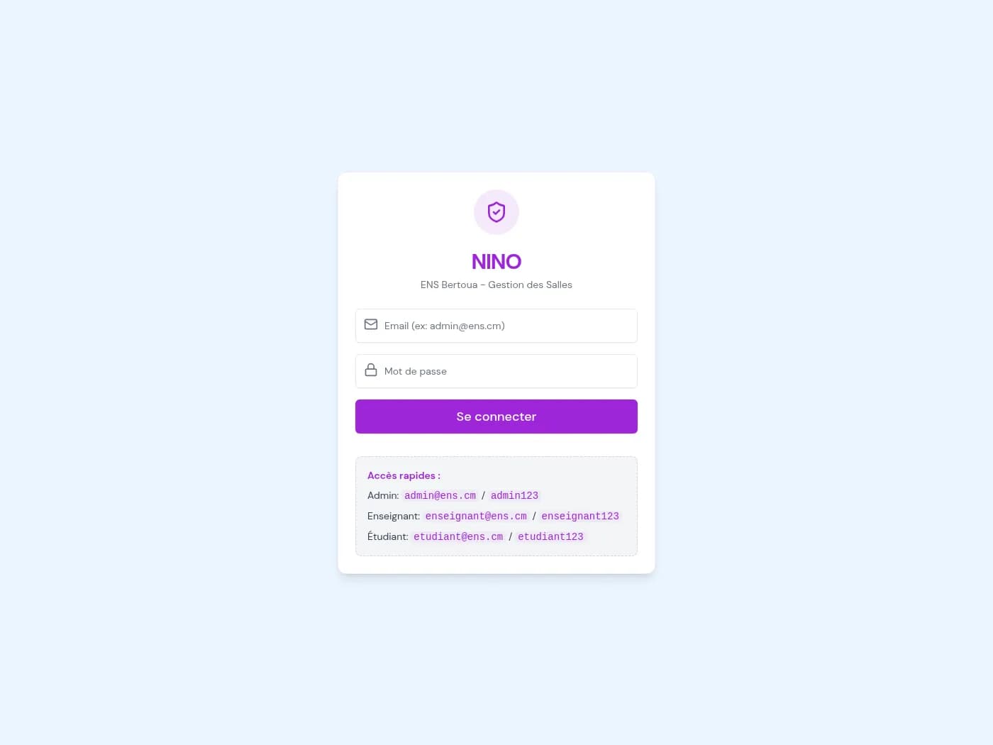 NINO ENS Room Booking