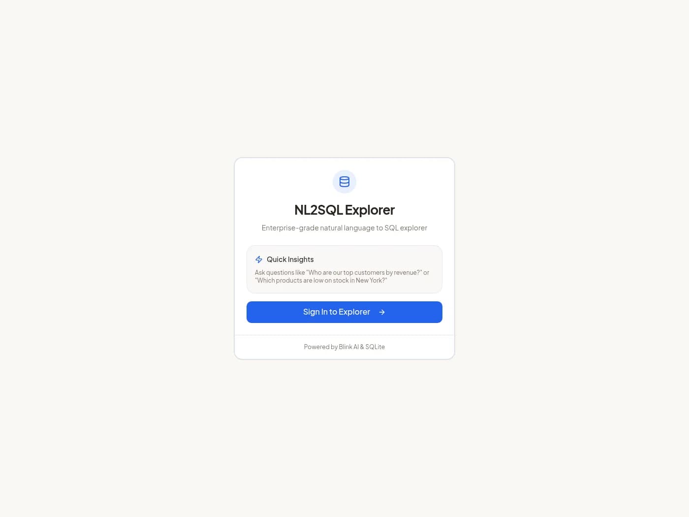 NL2SQL Query Explorer