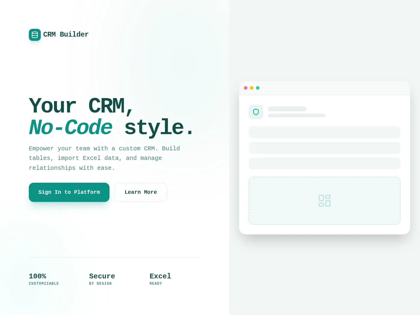No-Code CRM Builder