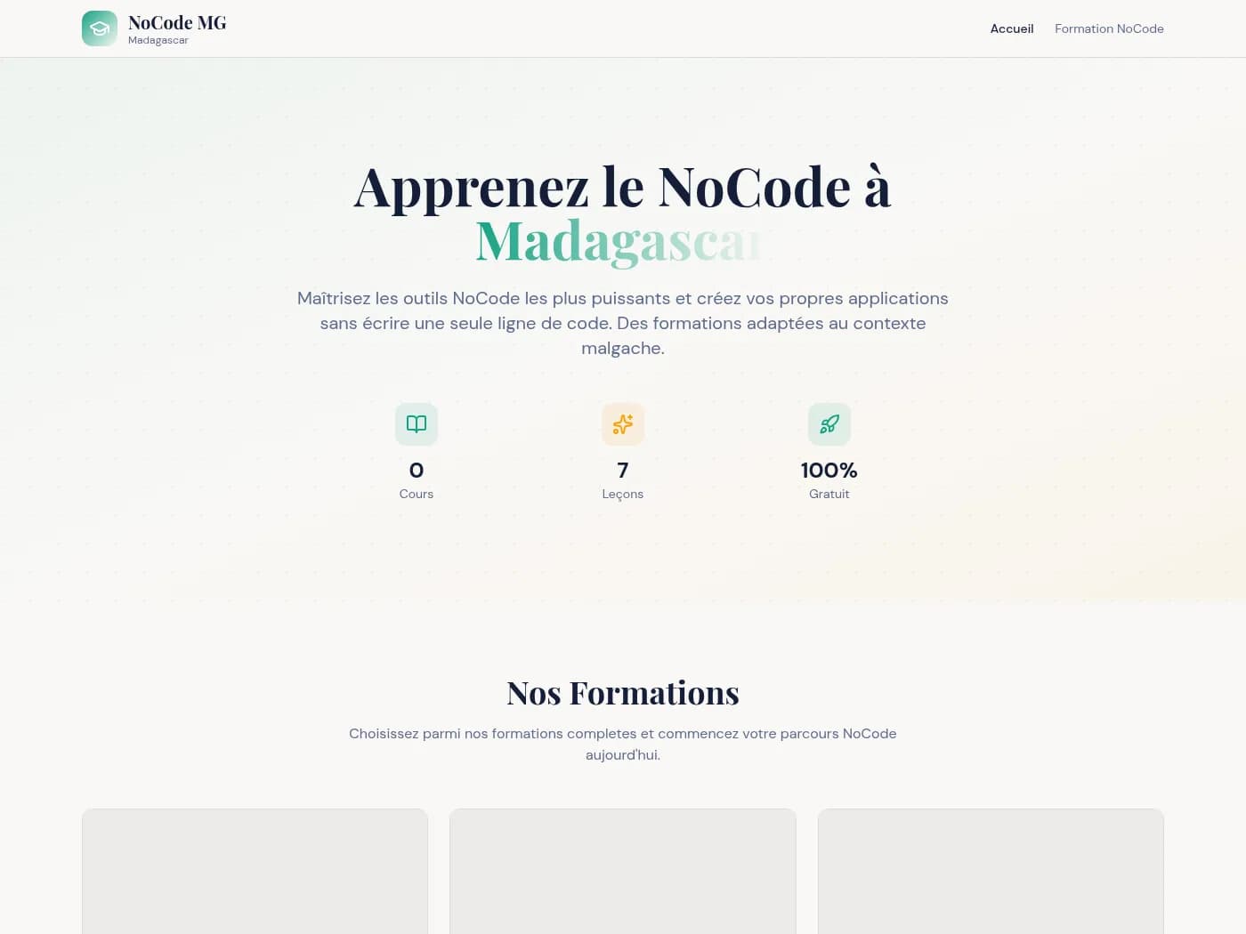 NoCode Learn MG