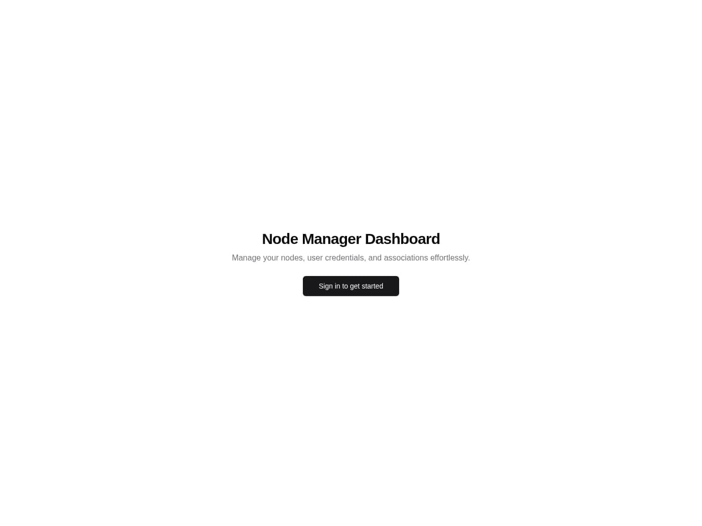 Node Manager Dashboard