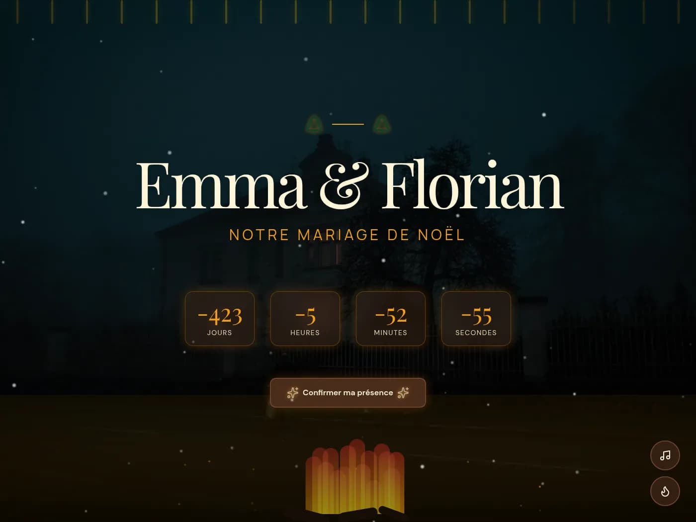 Noël Chalet Wedding Site
