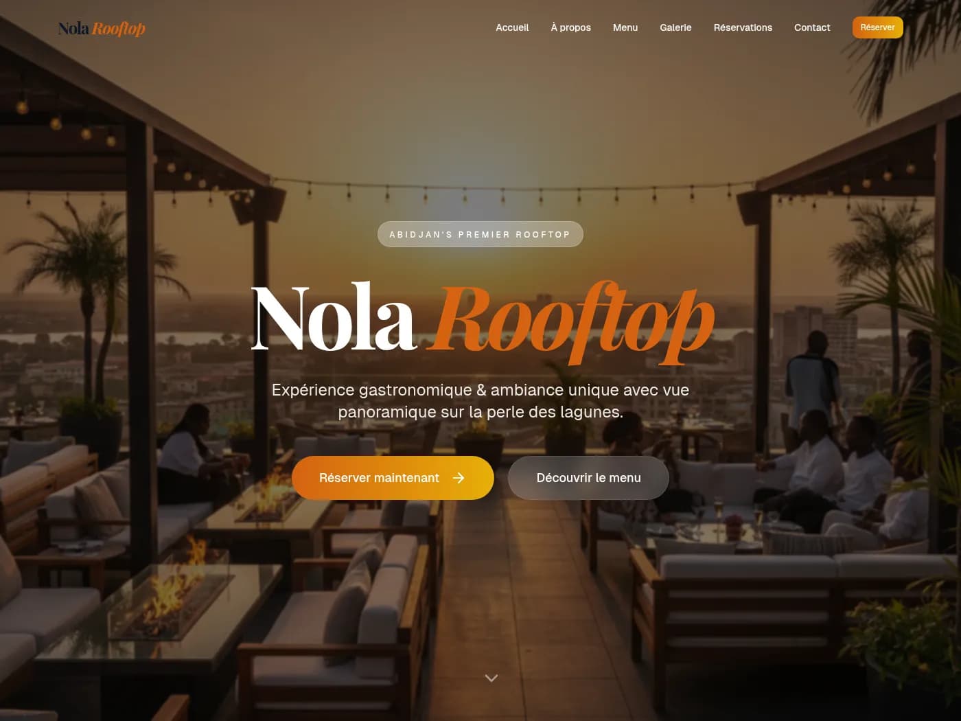 Nola Rooftop Landing Page