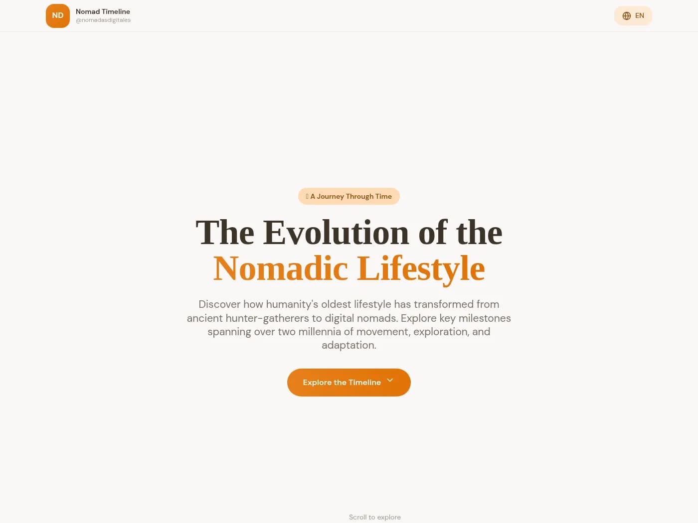 Nomad Timeline Page