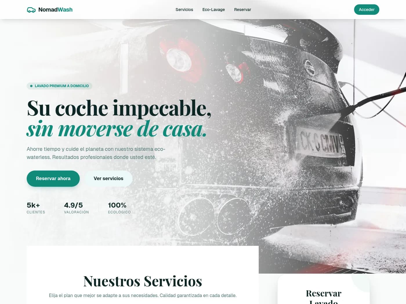 Nomad Wash Website