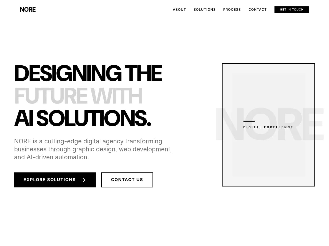 NORE Digital Agency Site