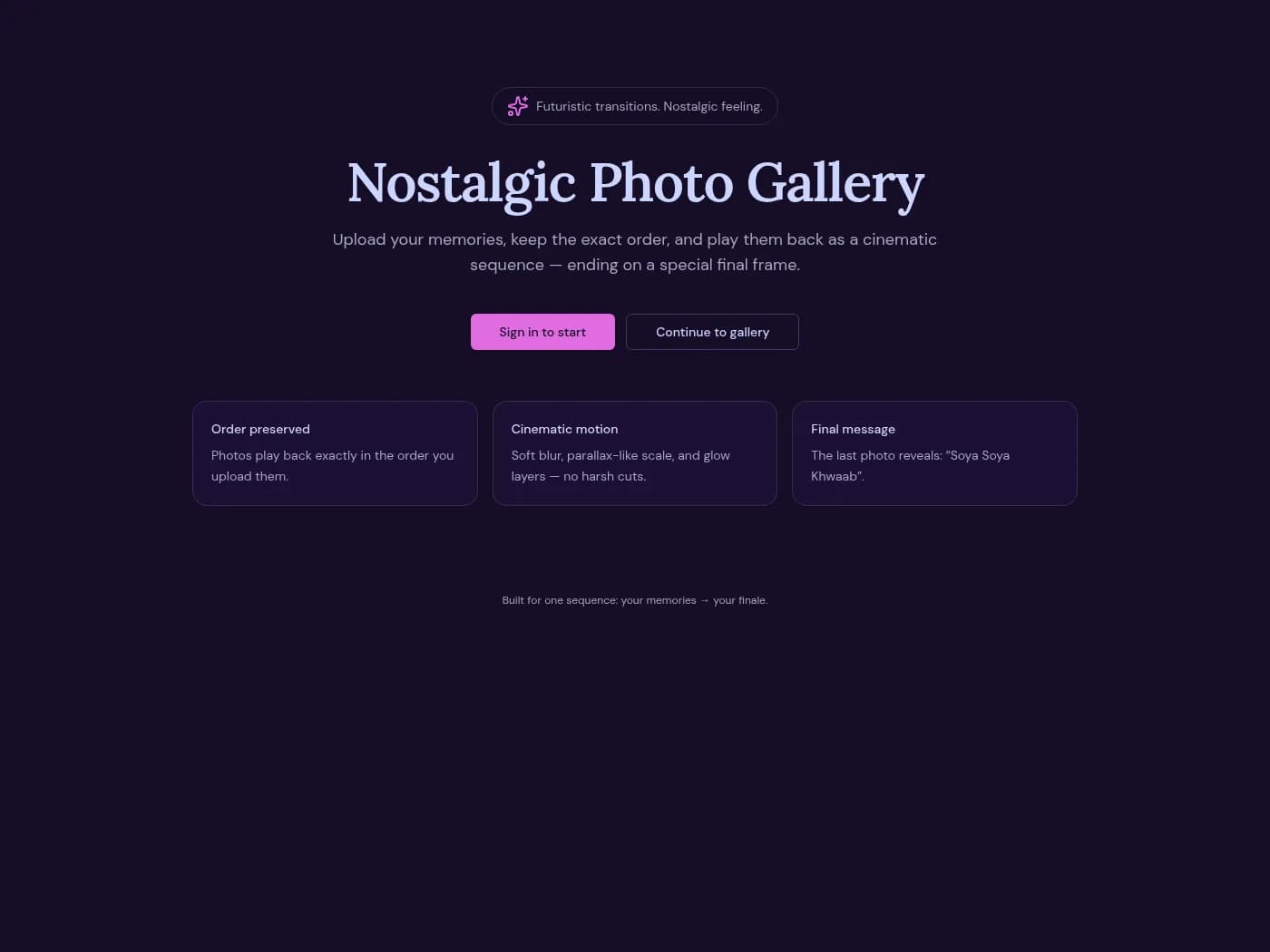 Nostalgic Photo Gallery
