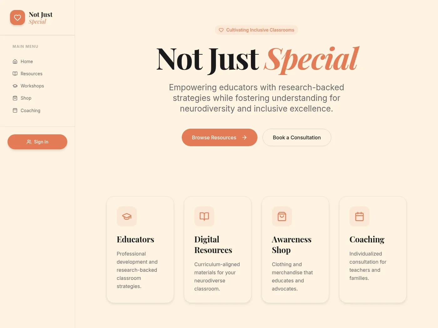 Not Just Special App