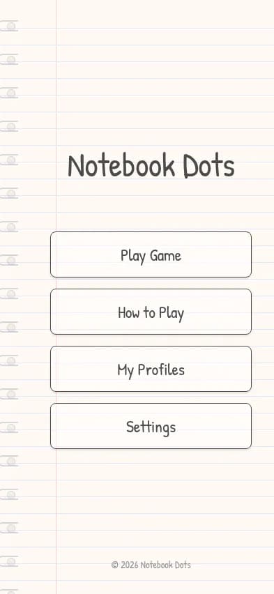 Notebook Dots Game