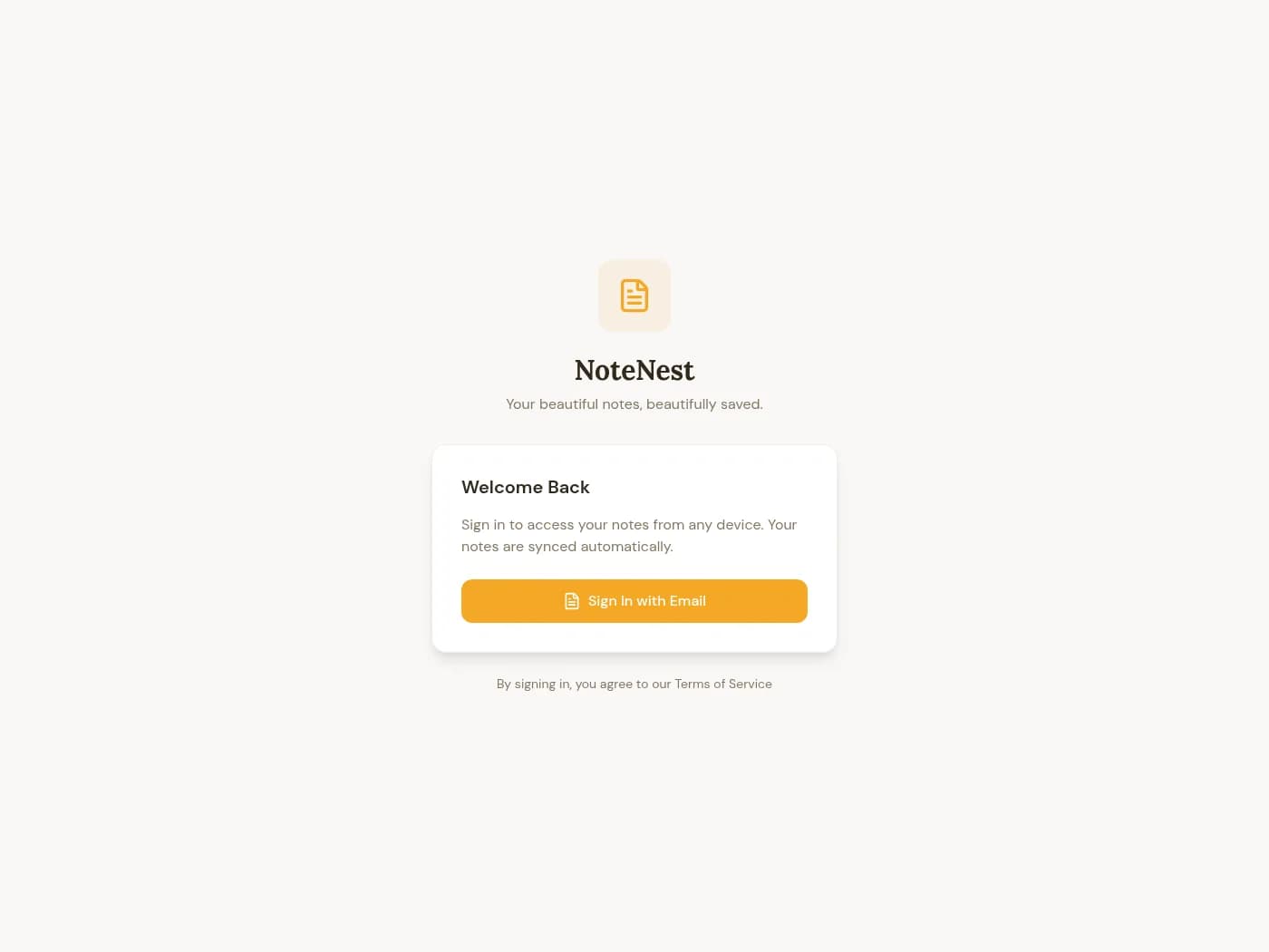 NoteNest Web App