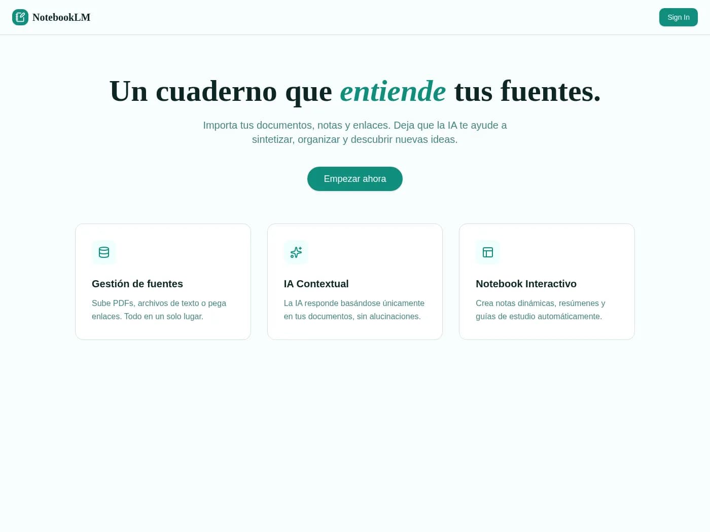NotebookLM Clon