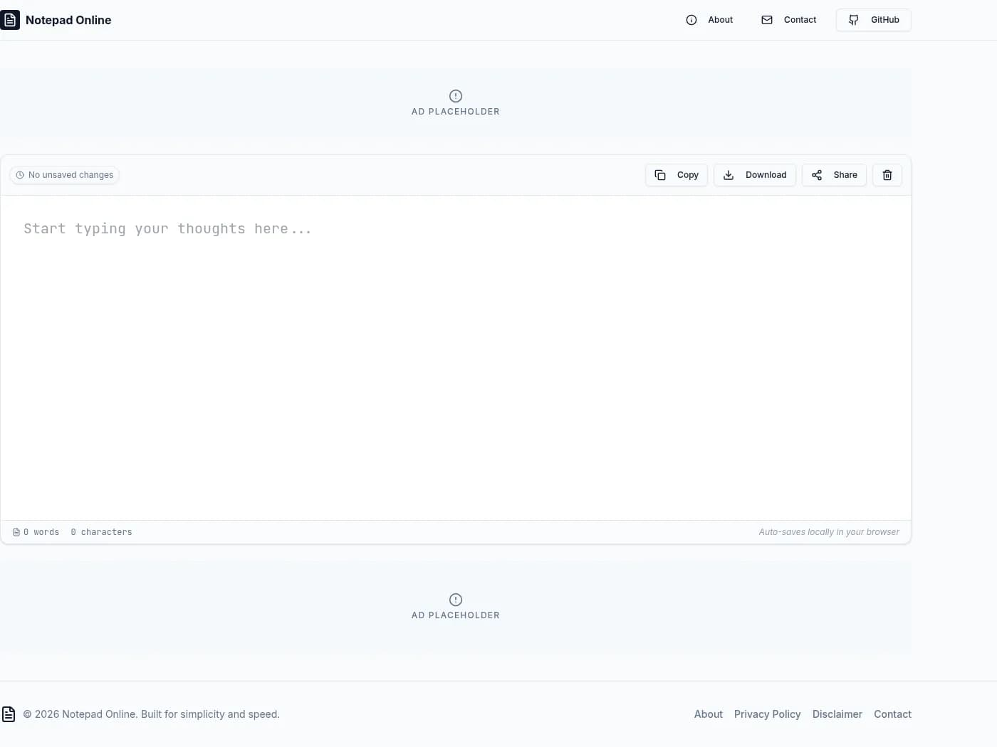 Notepad Online