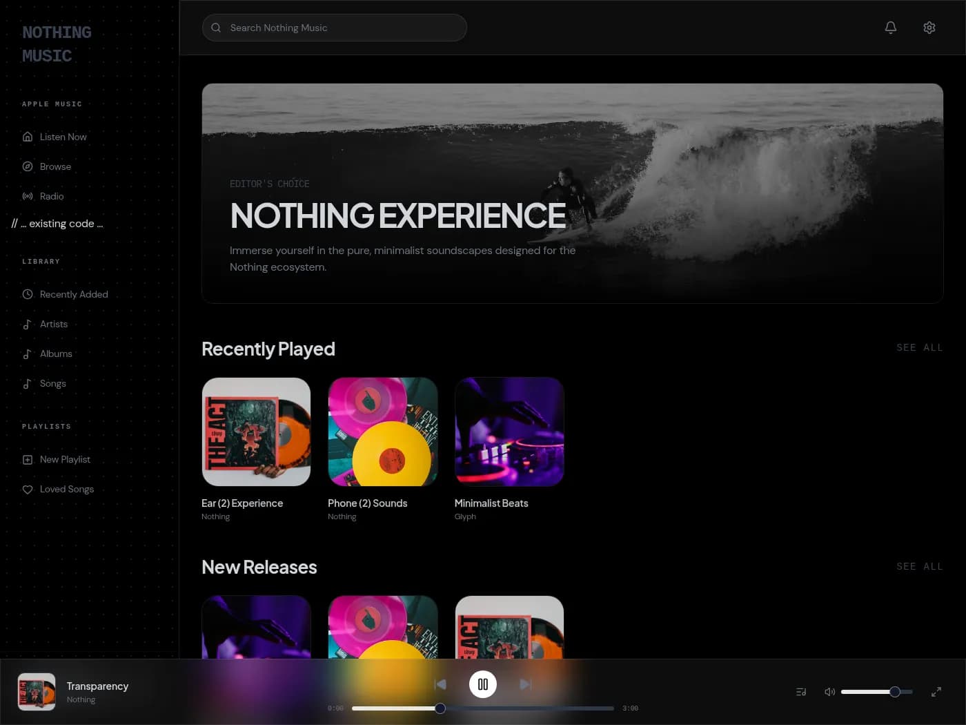 Nothing Music Web