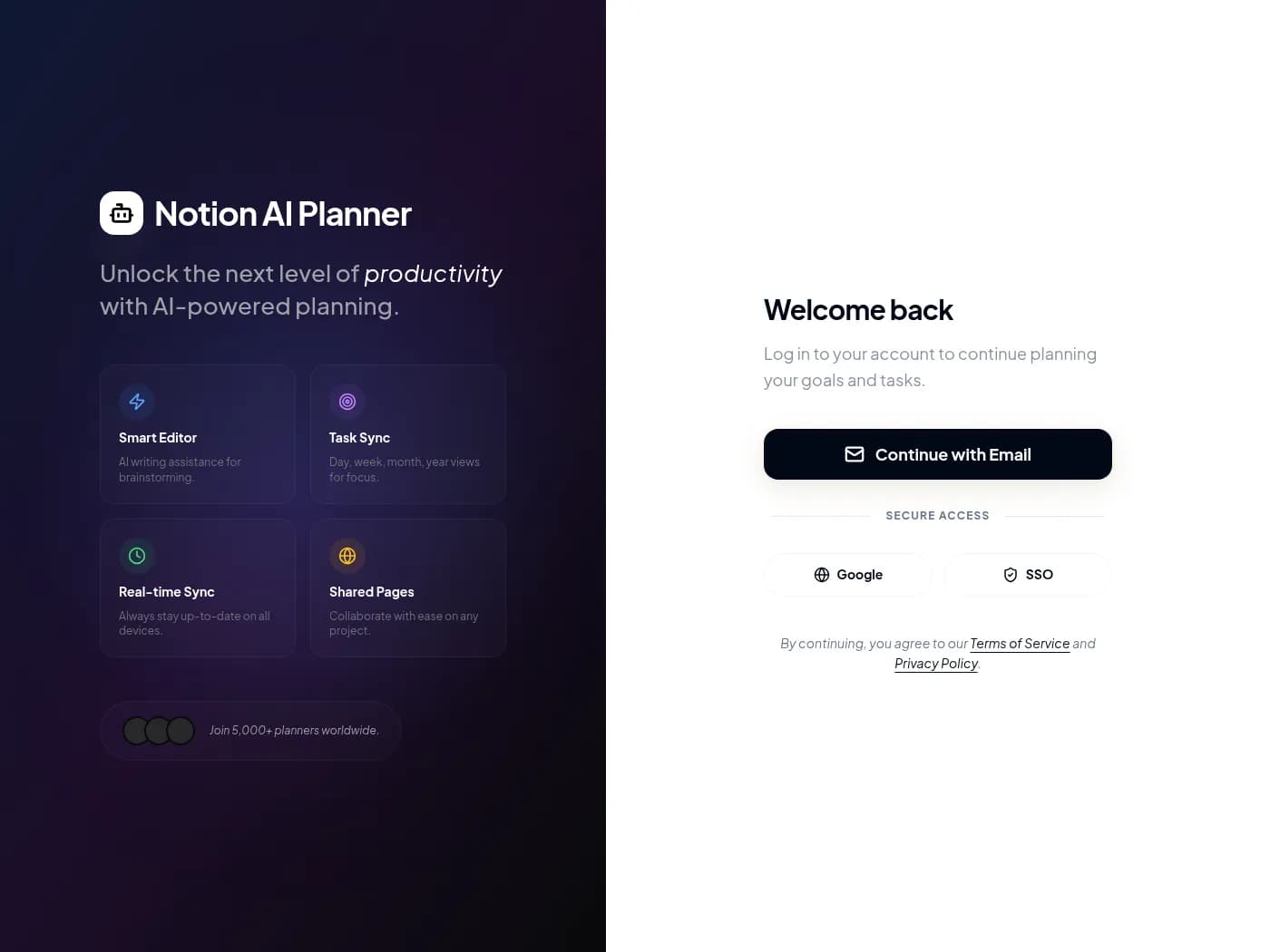 Notion AI Planner