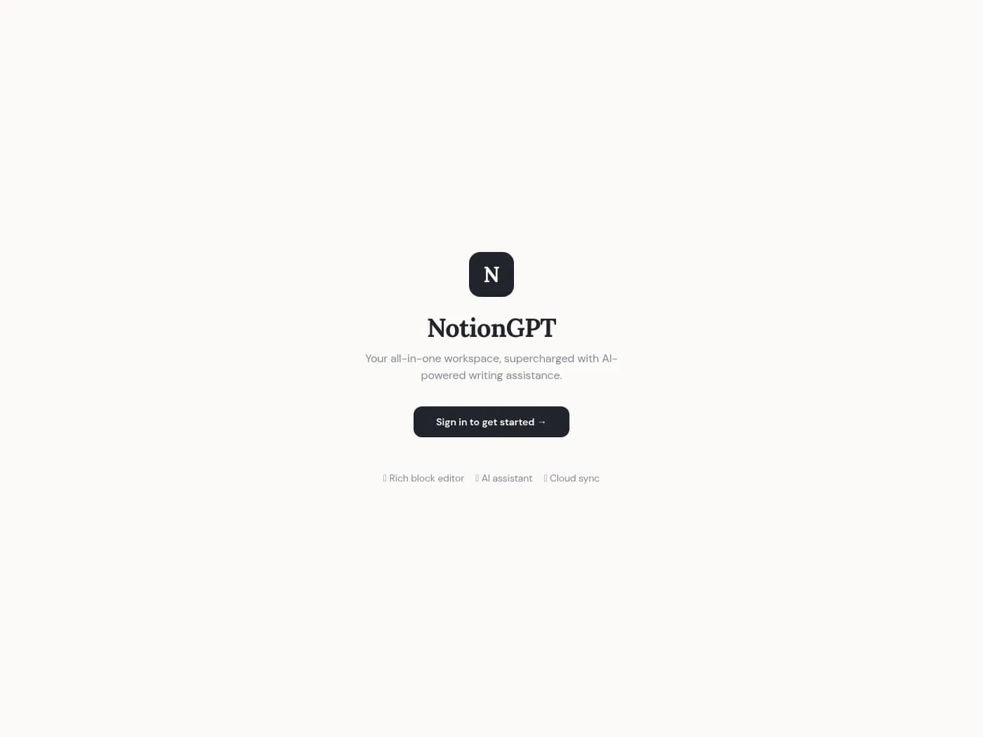 NotionGPT Workspace