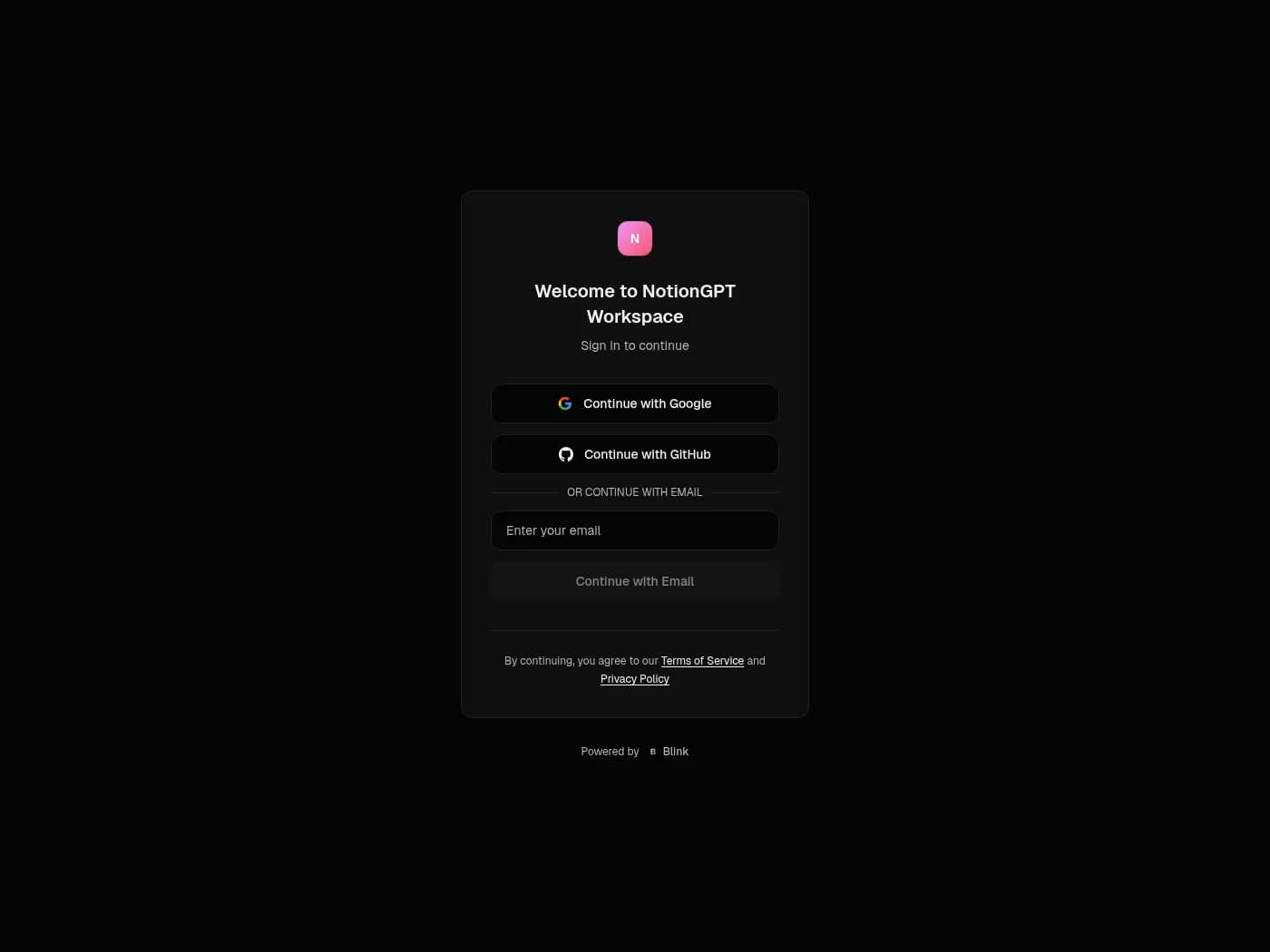 NotionGPT Workspace