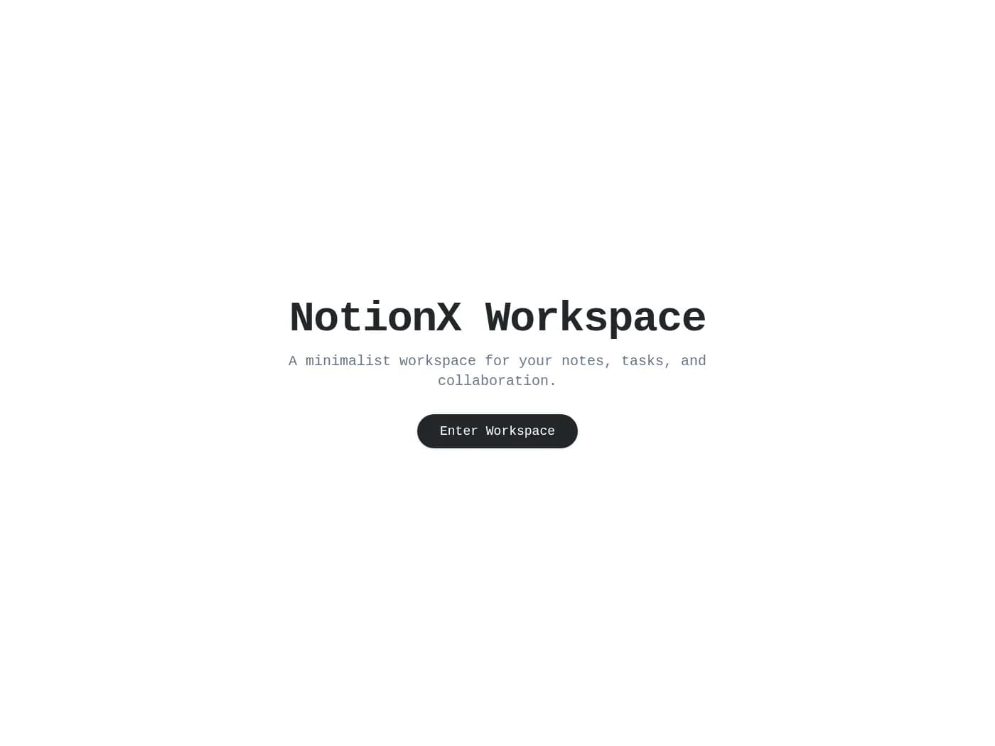 NotionX Workspace