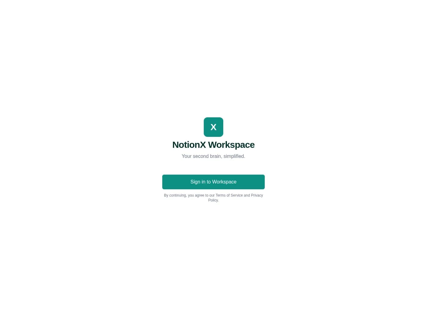NNo tionX Workspace