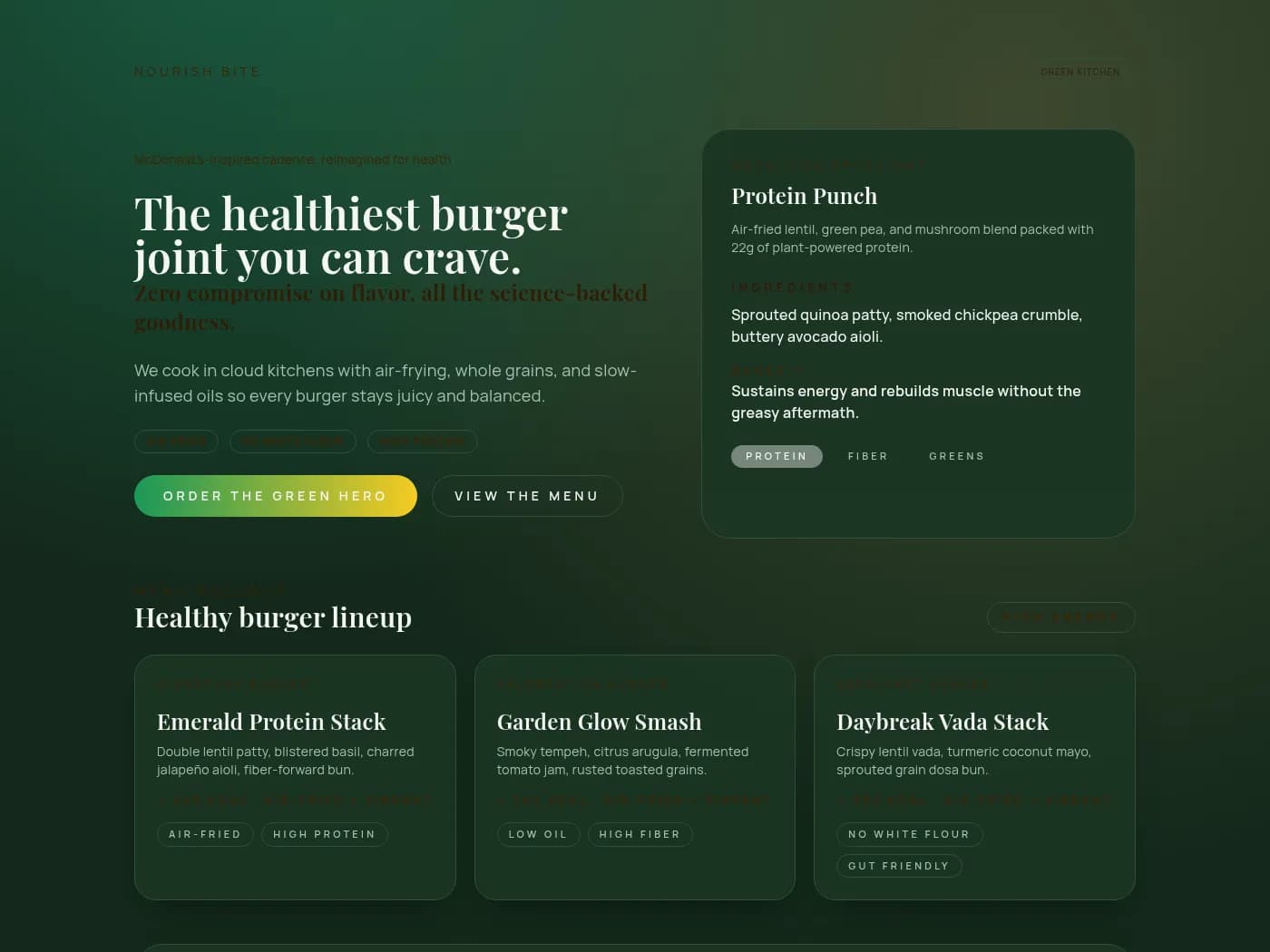 Nourish Bite Burgers