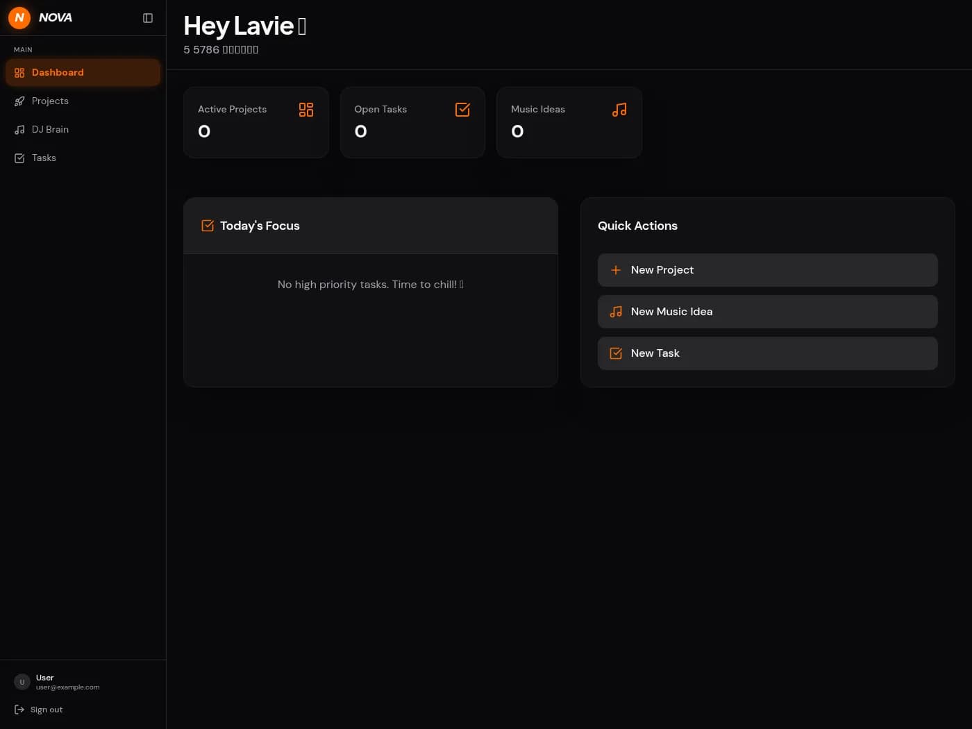 NOVA Personal Dashboard