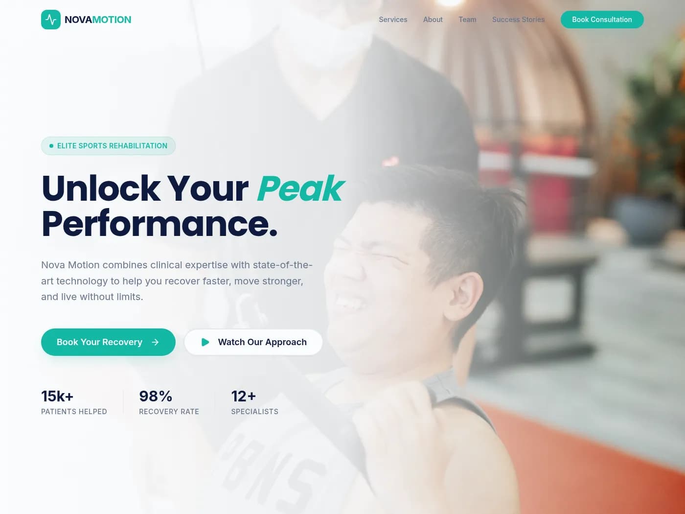 Nova Motion Landing Page