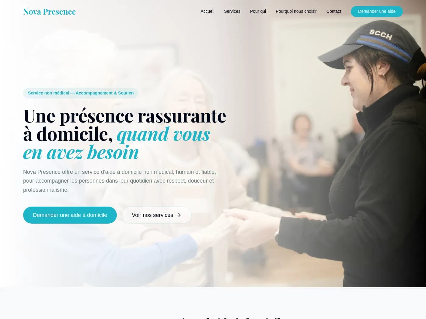 Nova Presence Landing Page