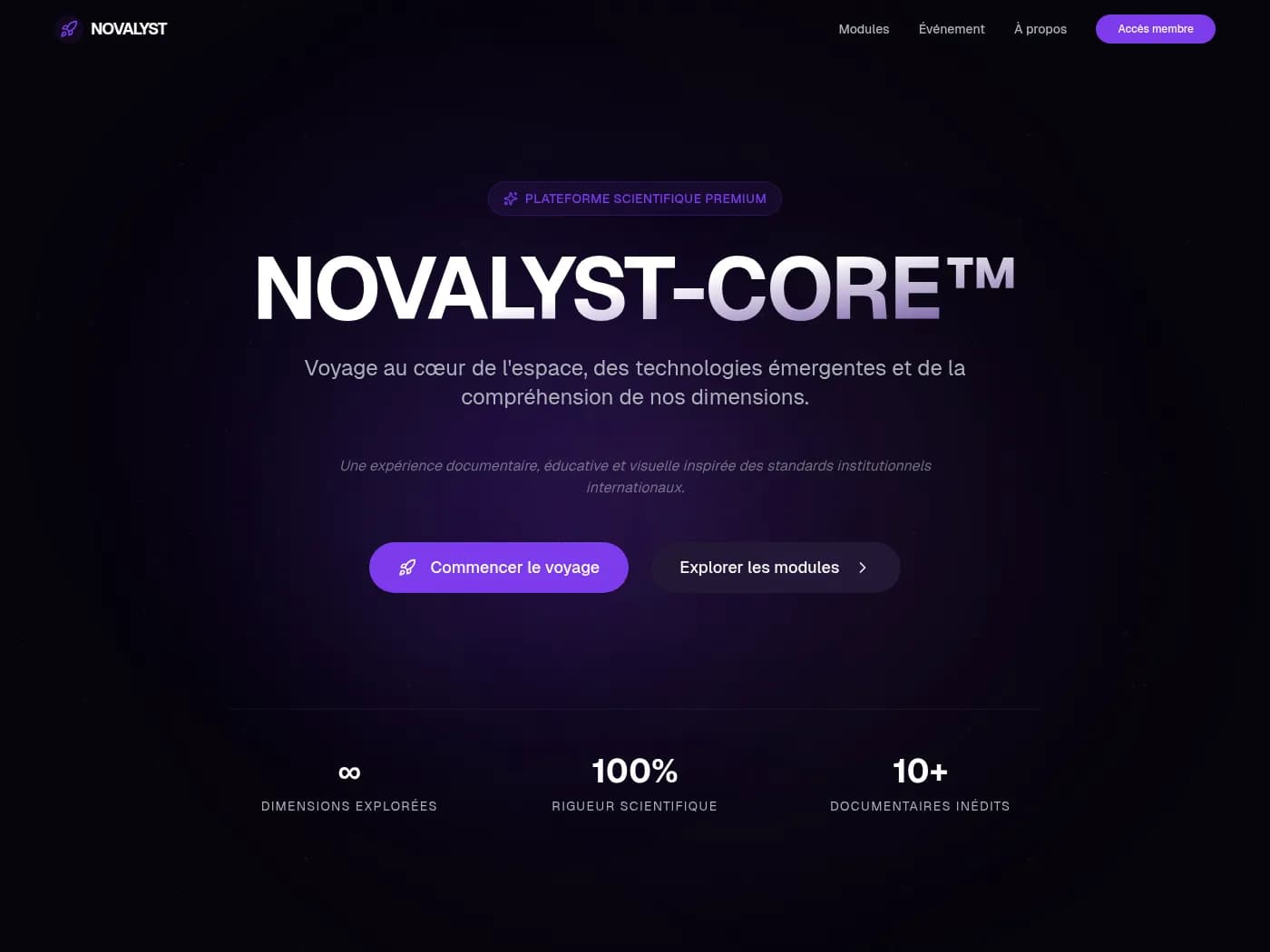 Novalyst Landing Page