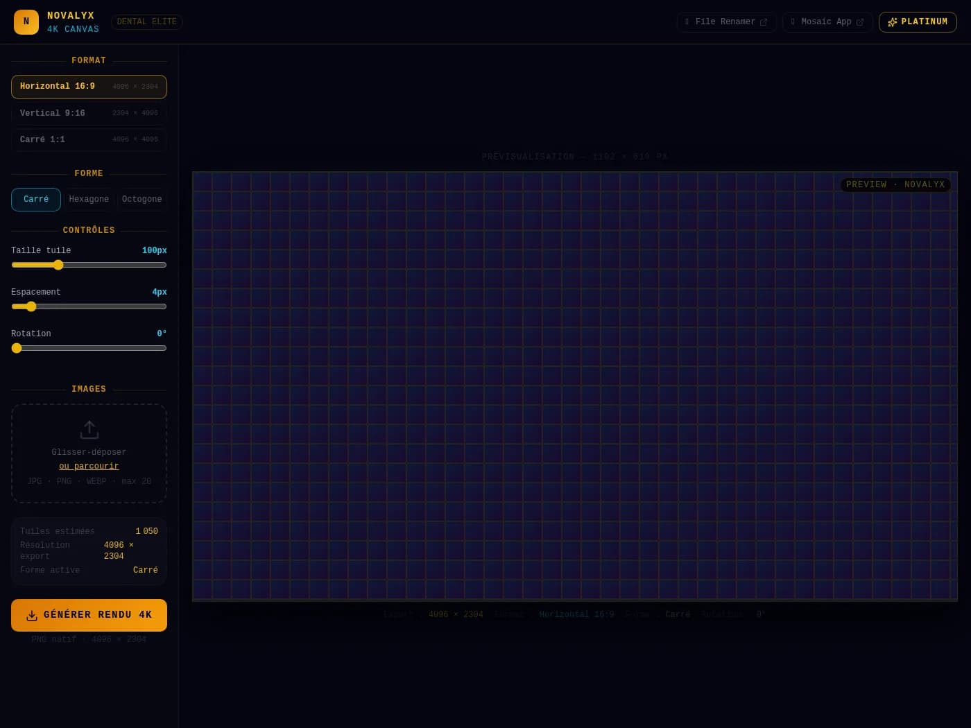 Novalyx 4K Mosaic Canvas