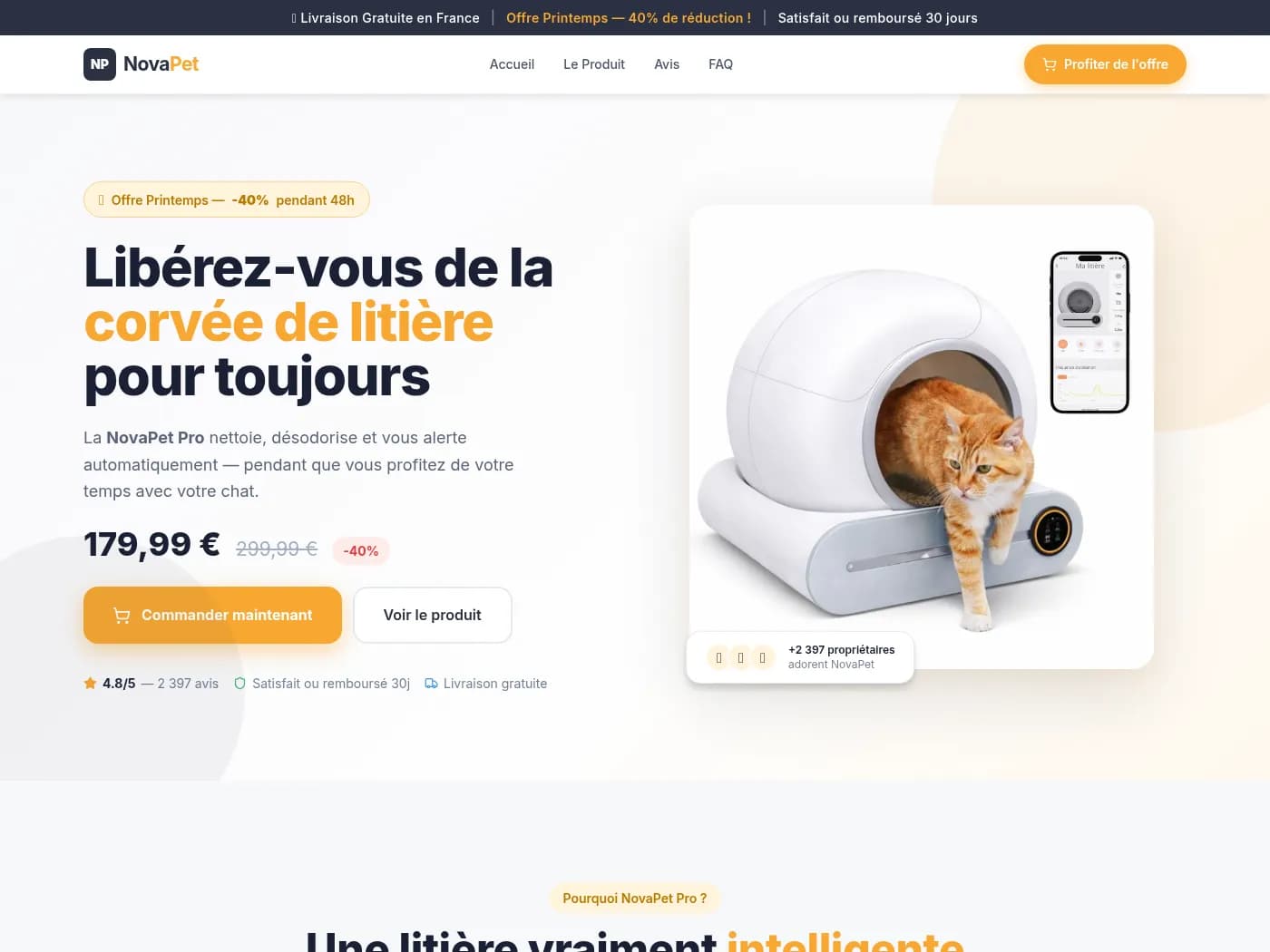 NovaPet E-Commerce Homepage