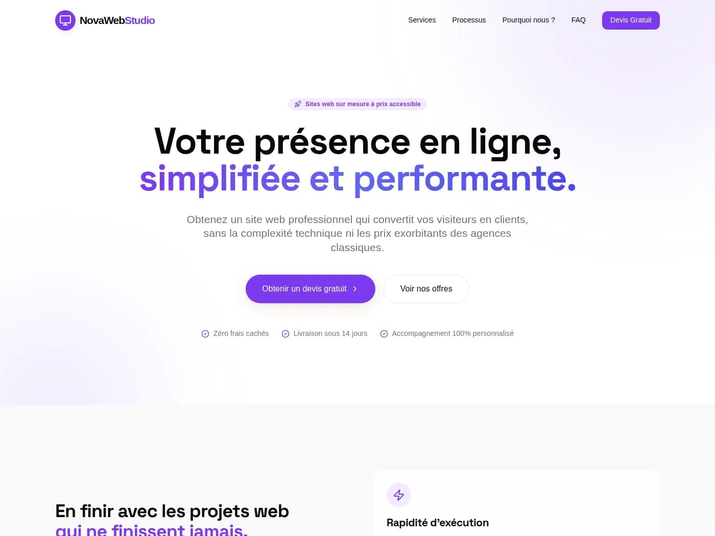 NovaWeb Studio Landing