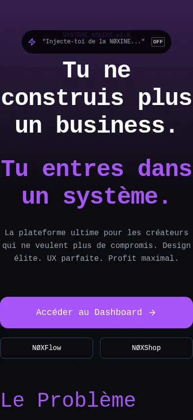 NØXINE Creator Platform