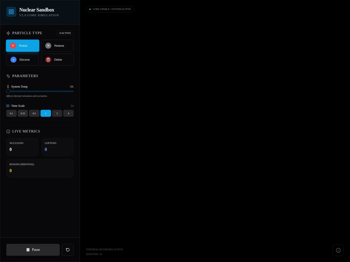 Nuclear Sandbox Simulator
